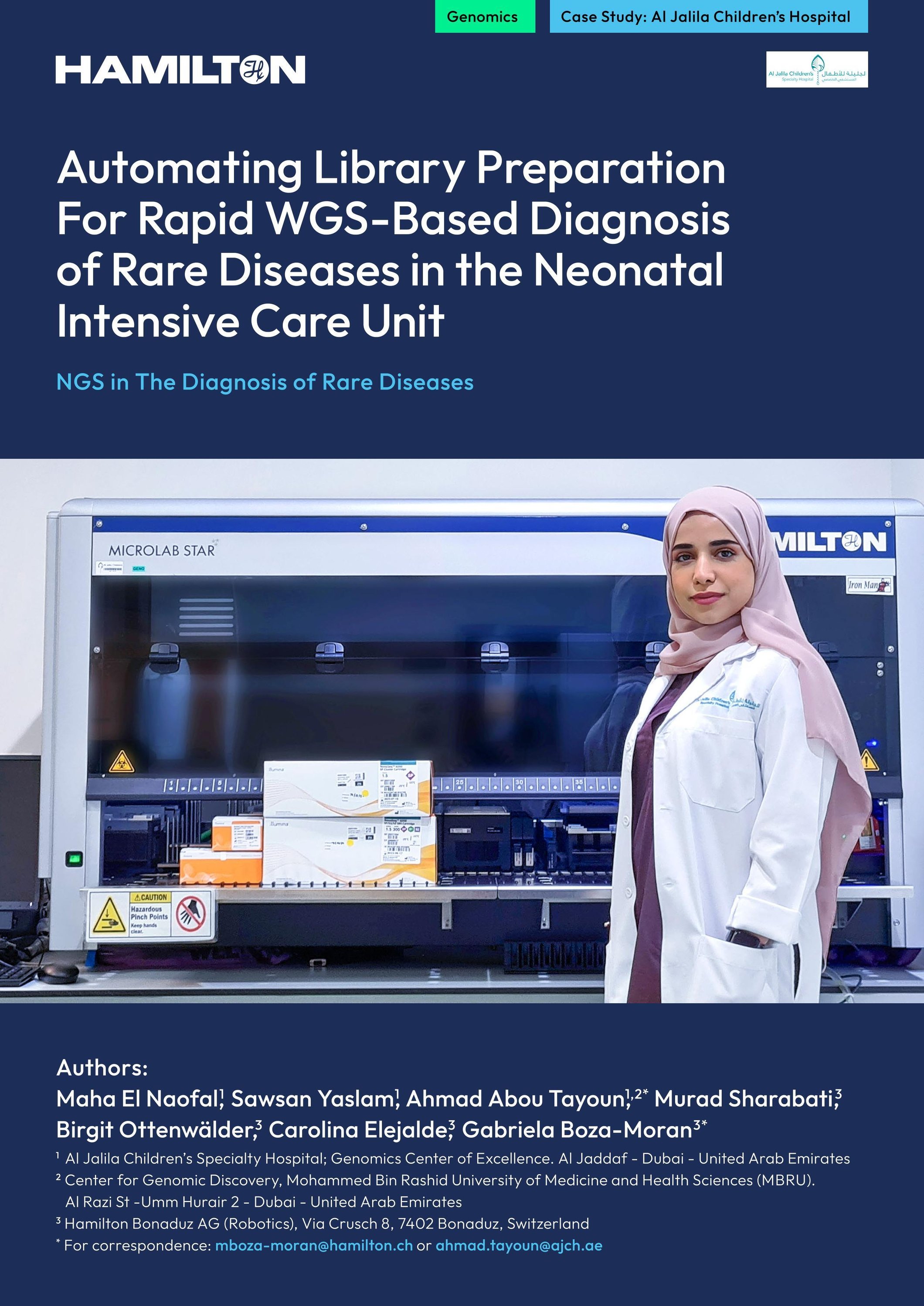 Hamilton Robotics | Al Jalila Children's Hospital Case Study